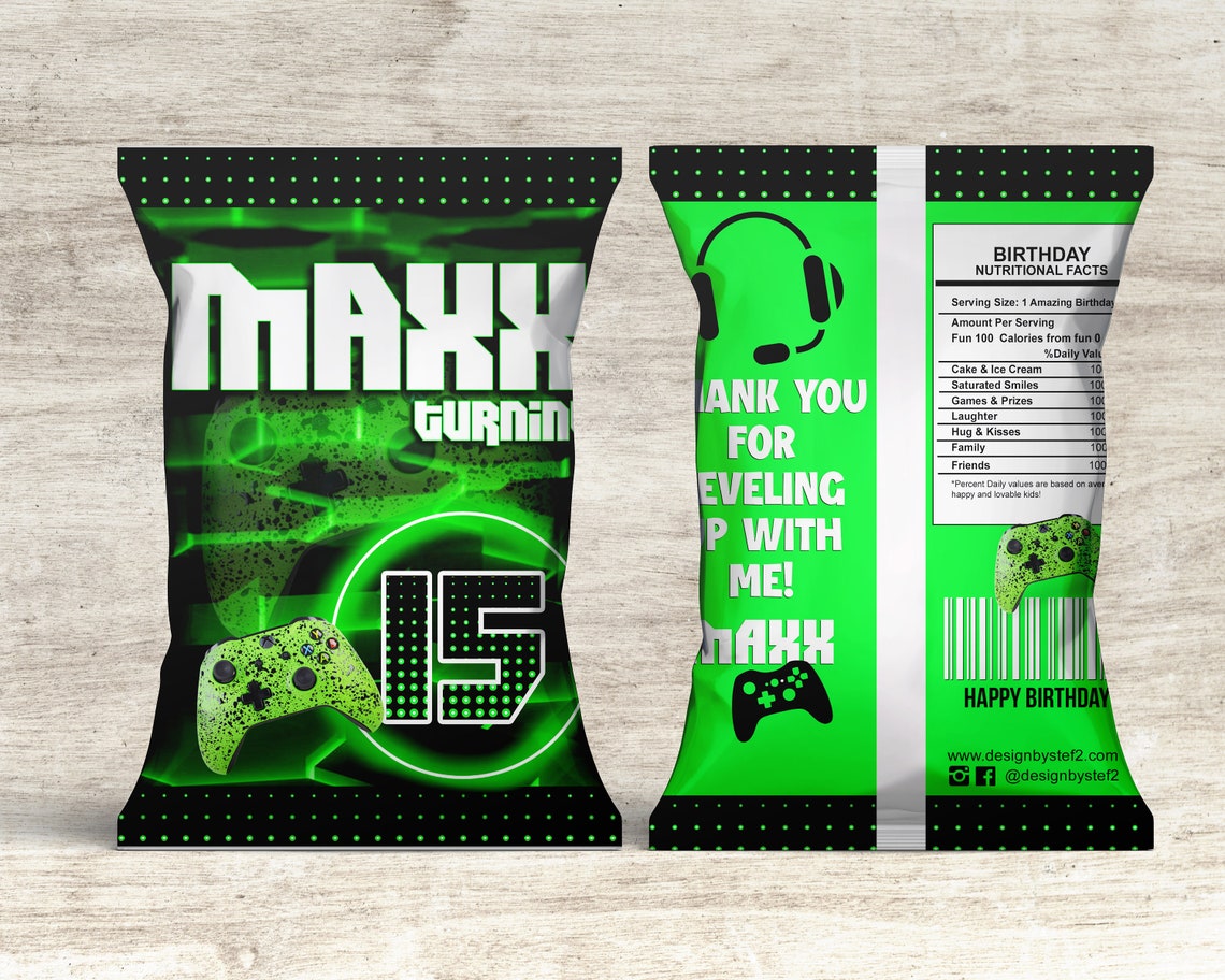 Gamer Chip Bag - Etsy