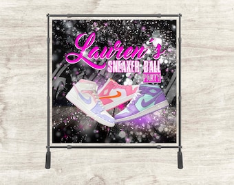 Sneaker Ball Birthday Party Backdrop Custom Sneaker Tennis Shoes Theme ...