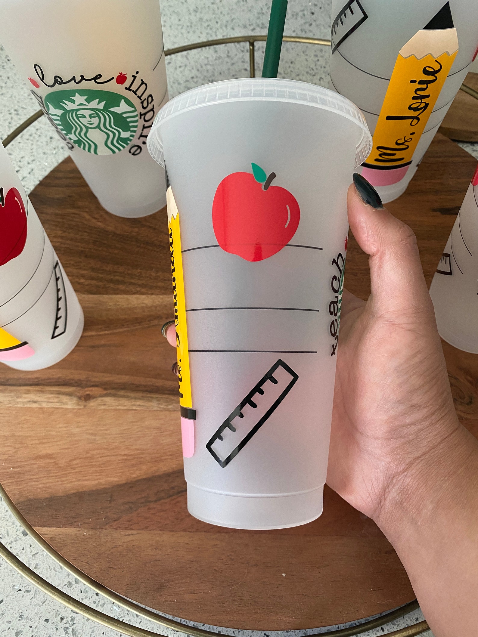 Personalized Teacher Starbucks Cold Cup Teacher Gift Idea Personalized ...