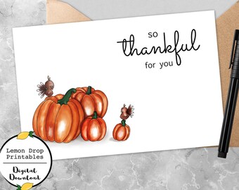 Thanksgiving Card Printable | Etsy