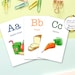 Printable ABC Flashcards, Food Alphabet Flashcards, Learning Letters ...