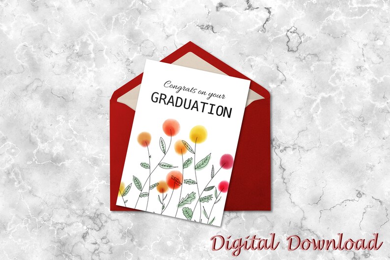 Printable Congrats on Your Graduation Card - College Graduation - High ...