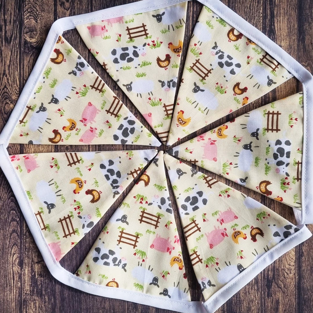 Fabric Buntings, Wall Decor, Nursery Bunting, Animal Buntings, Nursery ...