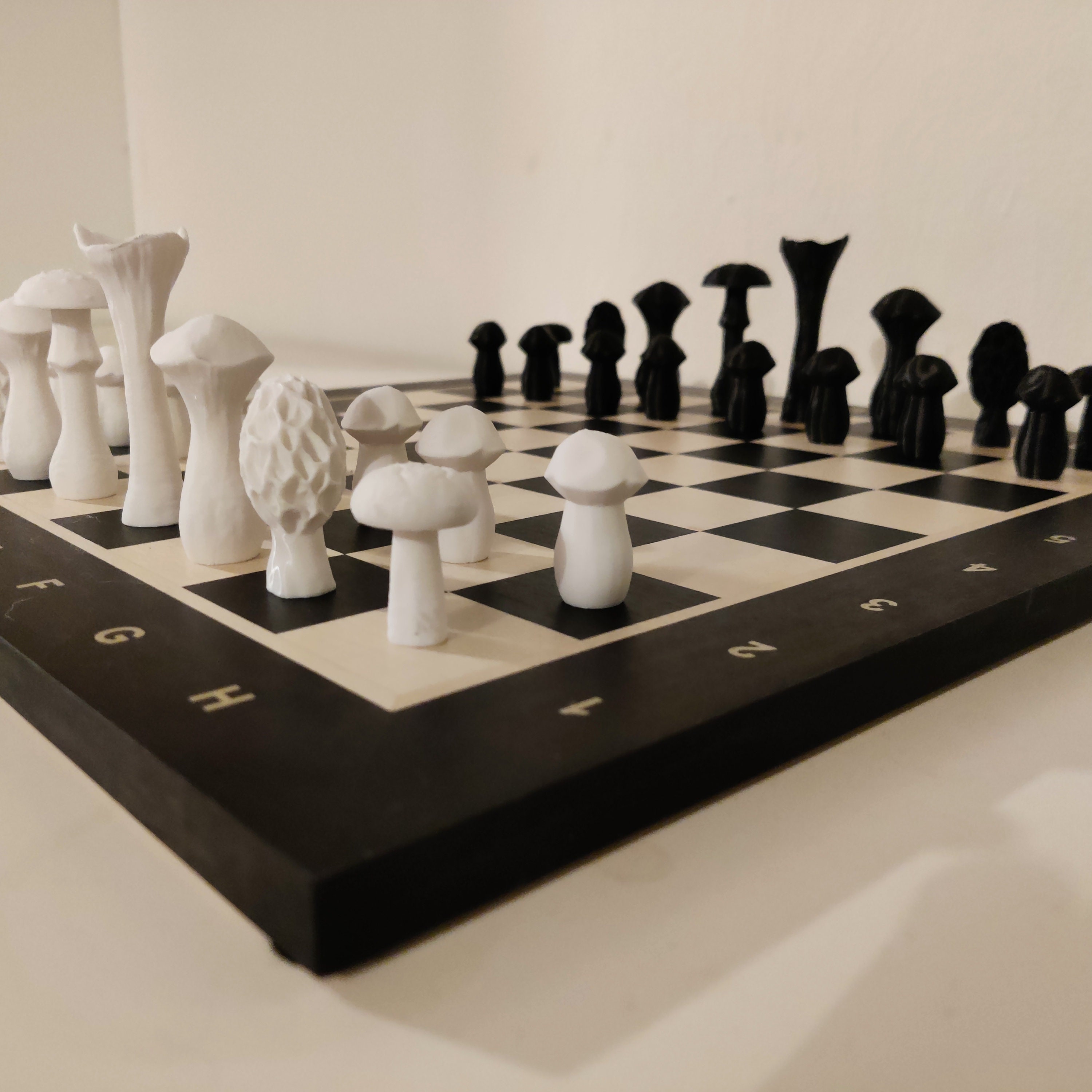 Enchanted Mushroom Chess Pieces Set | Fantasy Chess Set by Vera's Arts ...