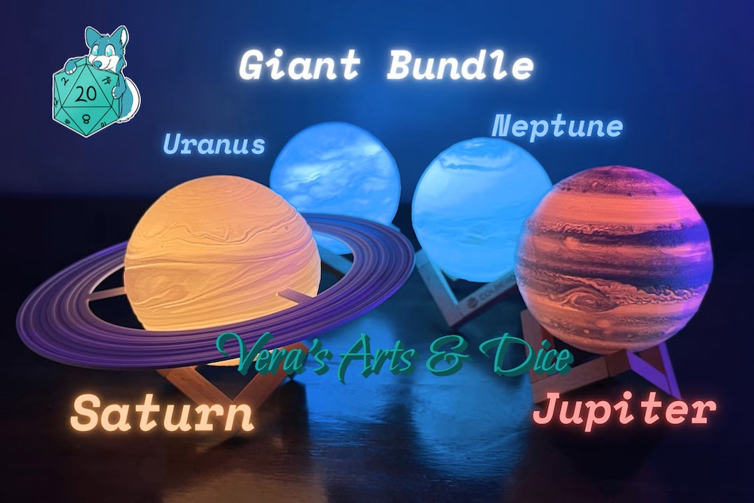 Planet Lamps Ambient Lights Giant Bundle Saturn Uranus Neptune Jupiter ...