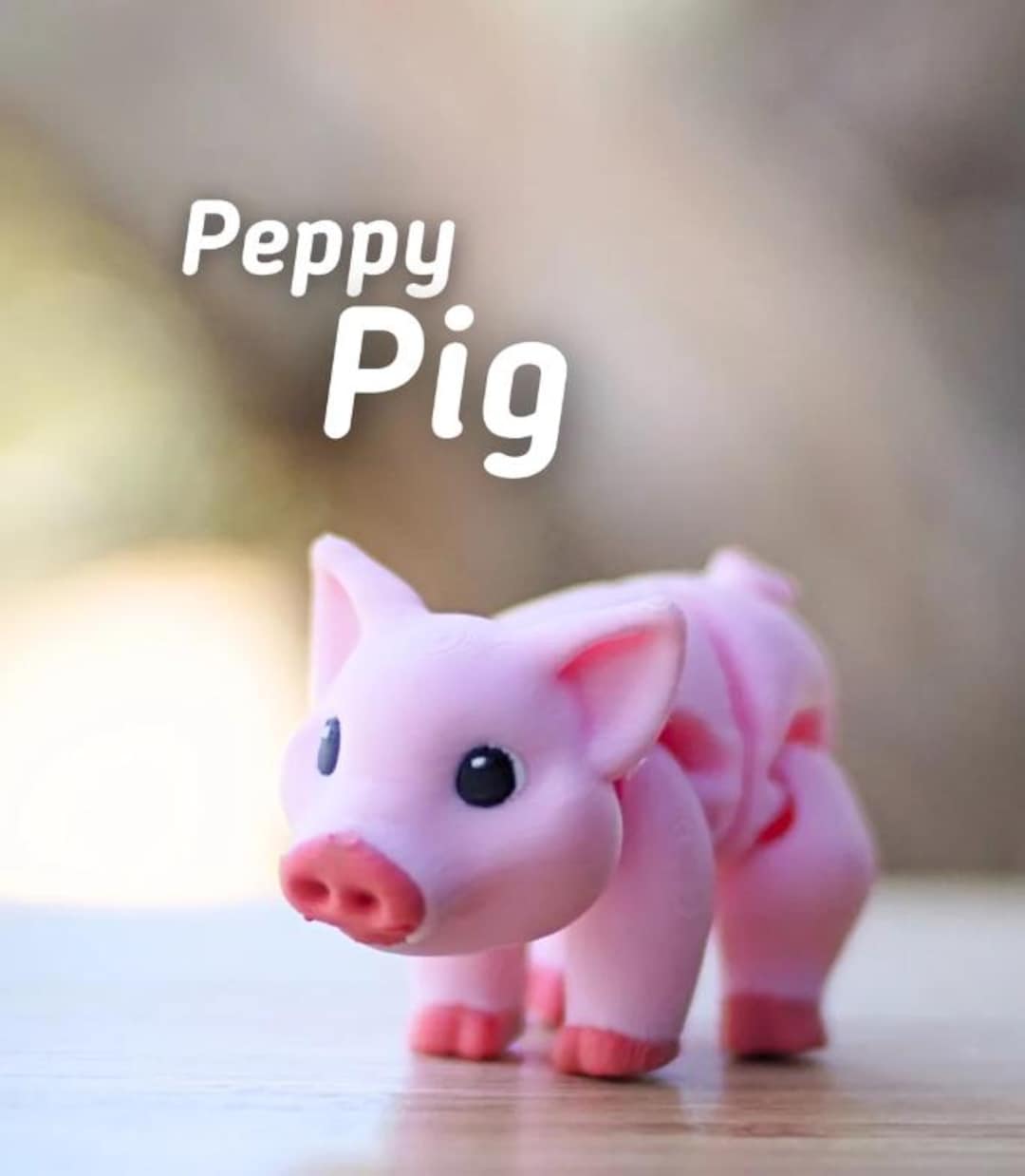 Peppy Pig – Articulated 3D Printed Pig Toy | Poseable Desk Pet ...