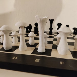 Enchanted Mushroom Chess Pieces Set | Fantasy Chess Set by Vera's Arts ...