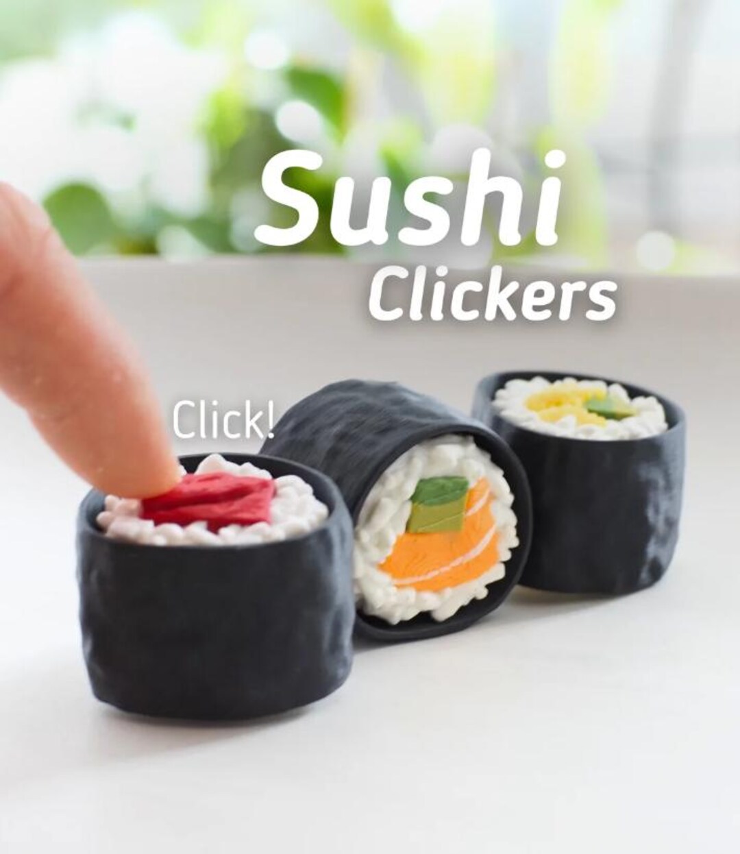 Sushi Clicker Fidget Toy | Vera's Arts & Dice | 3D Printed Pressy ...