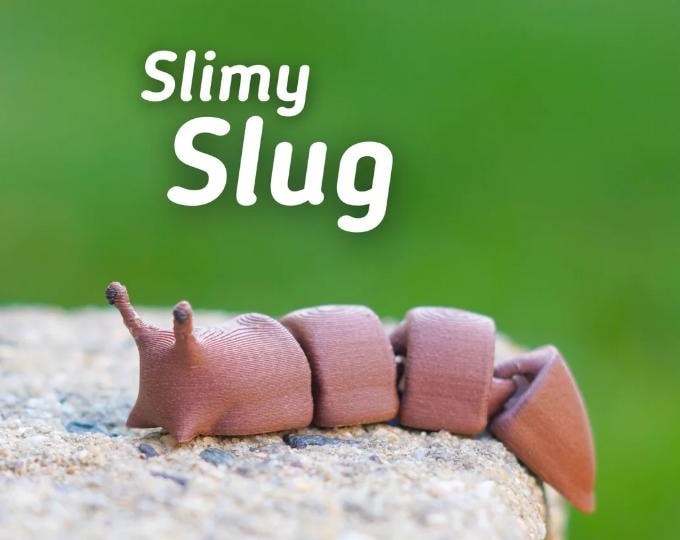 Rainbow Slug Large | 3D Printed Slug | Multicolor Slug Slinky | Fidget ...