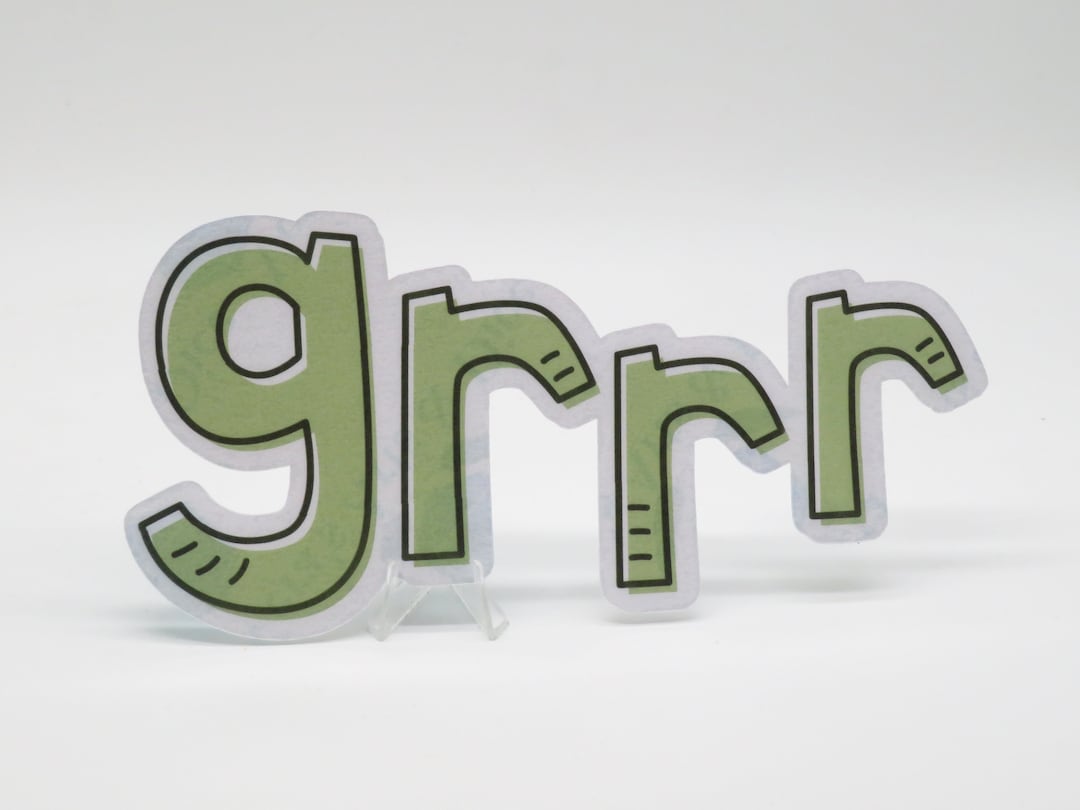Grrr Sticker - Wild Animals Stickers | Laptop | Water Bottle | Bullet ...
