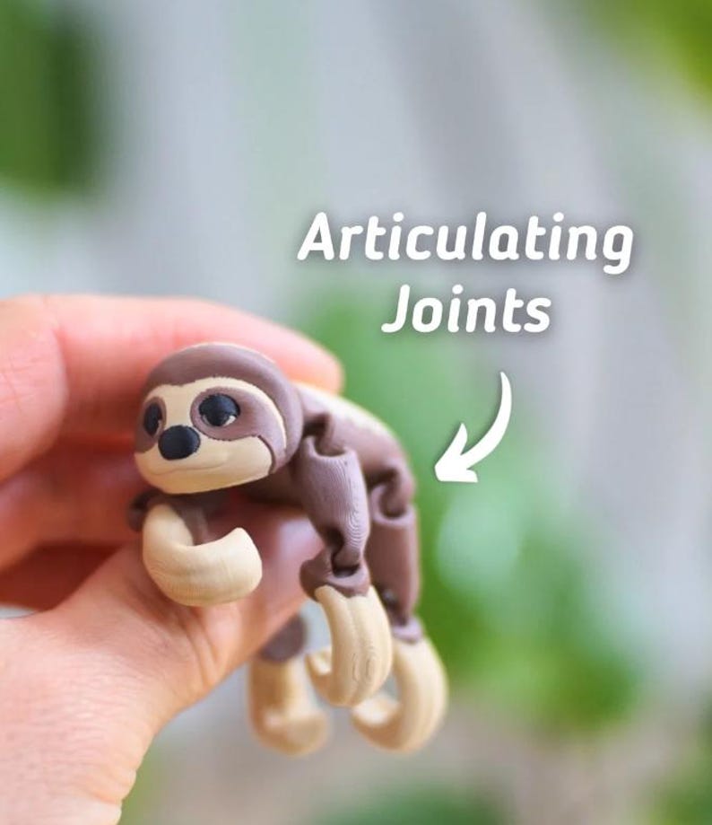 Slinky Sloth – Articulated 3D Printed Sloth Toy | Relaxing Desk Pet ...