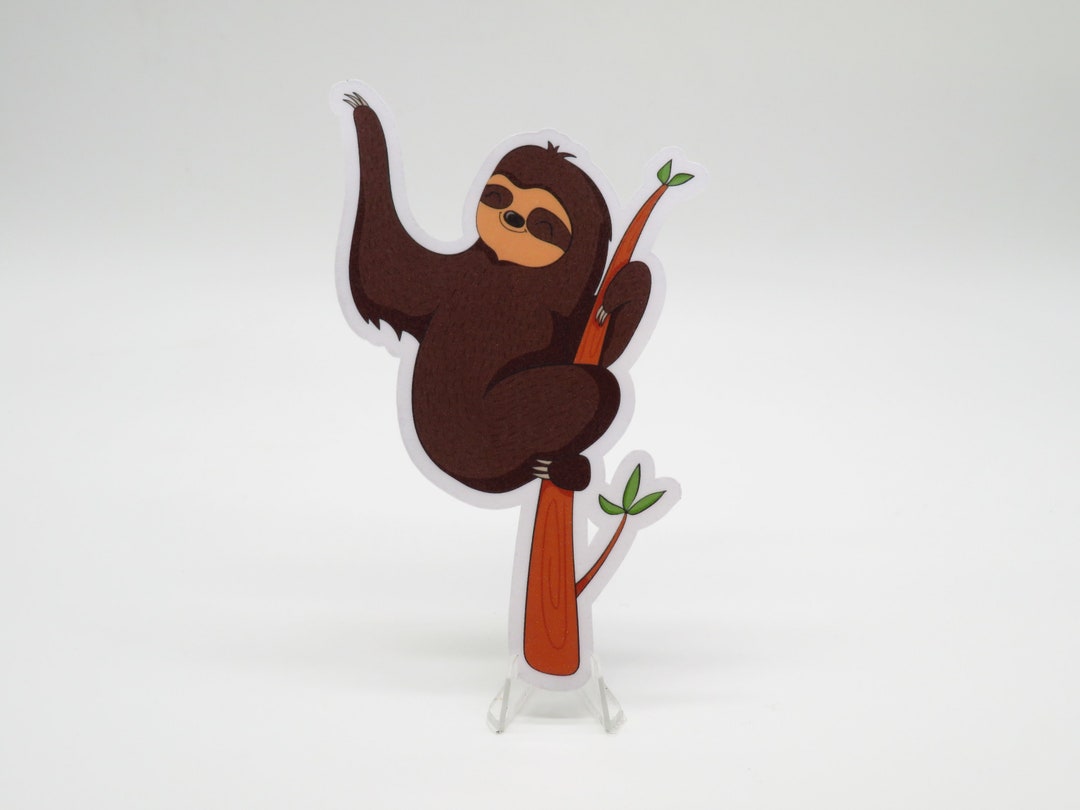 Dark Waving Sloth Sticker | Laptop | Water Bottle | Bullet Journal ...