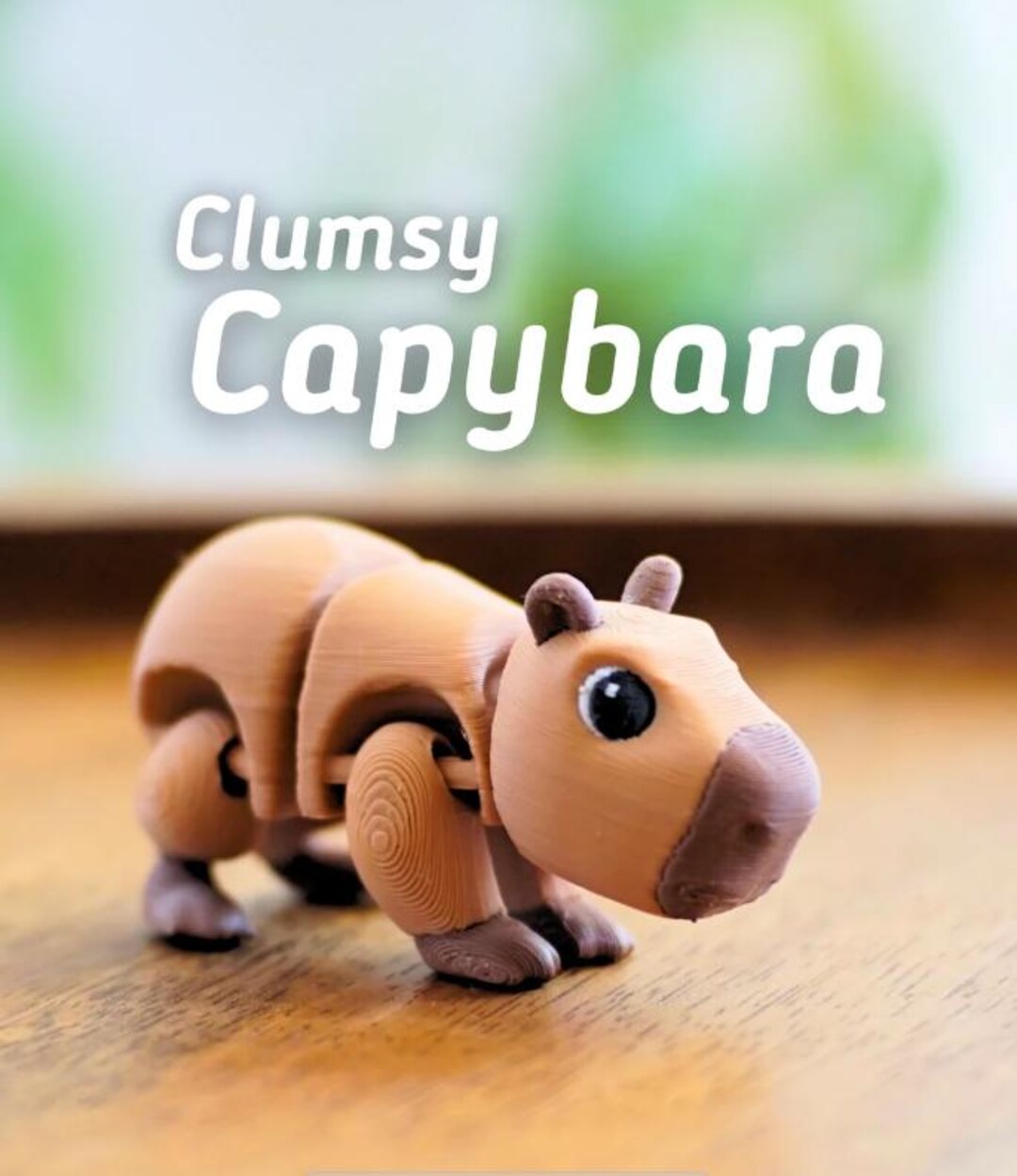 Clumsy Capybara – 3D Printed Articulated Capybara Toy | Relaxing Desk ...