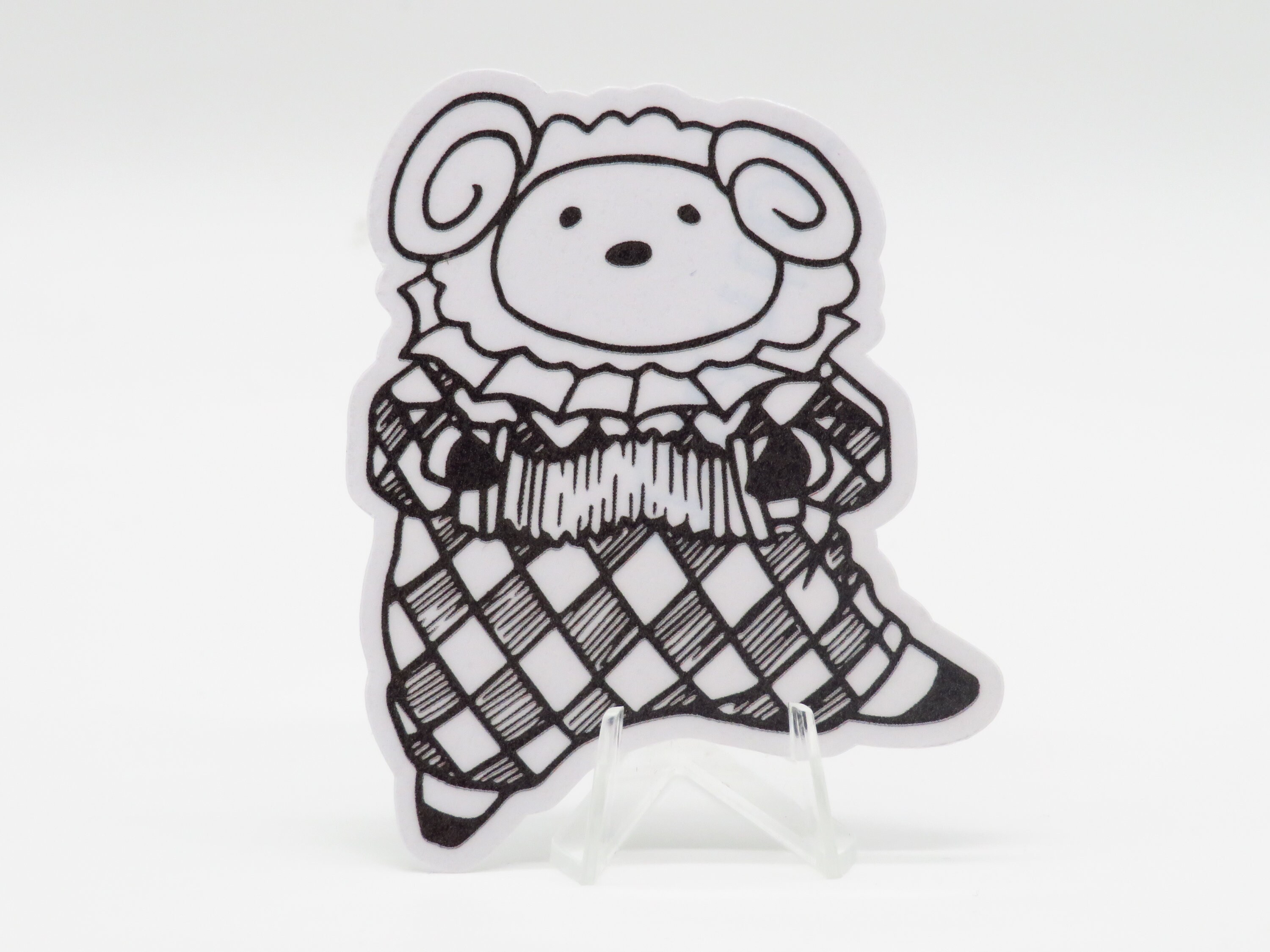 Clown Sheep Sticker | Whimsical Adorable Animal Art for Bullet Journals ...