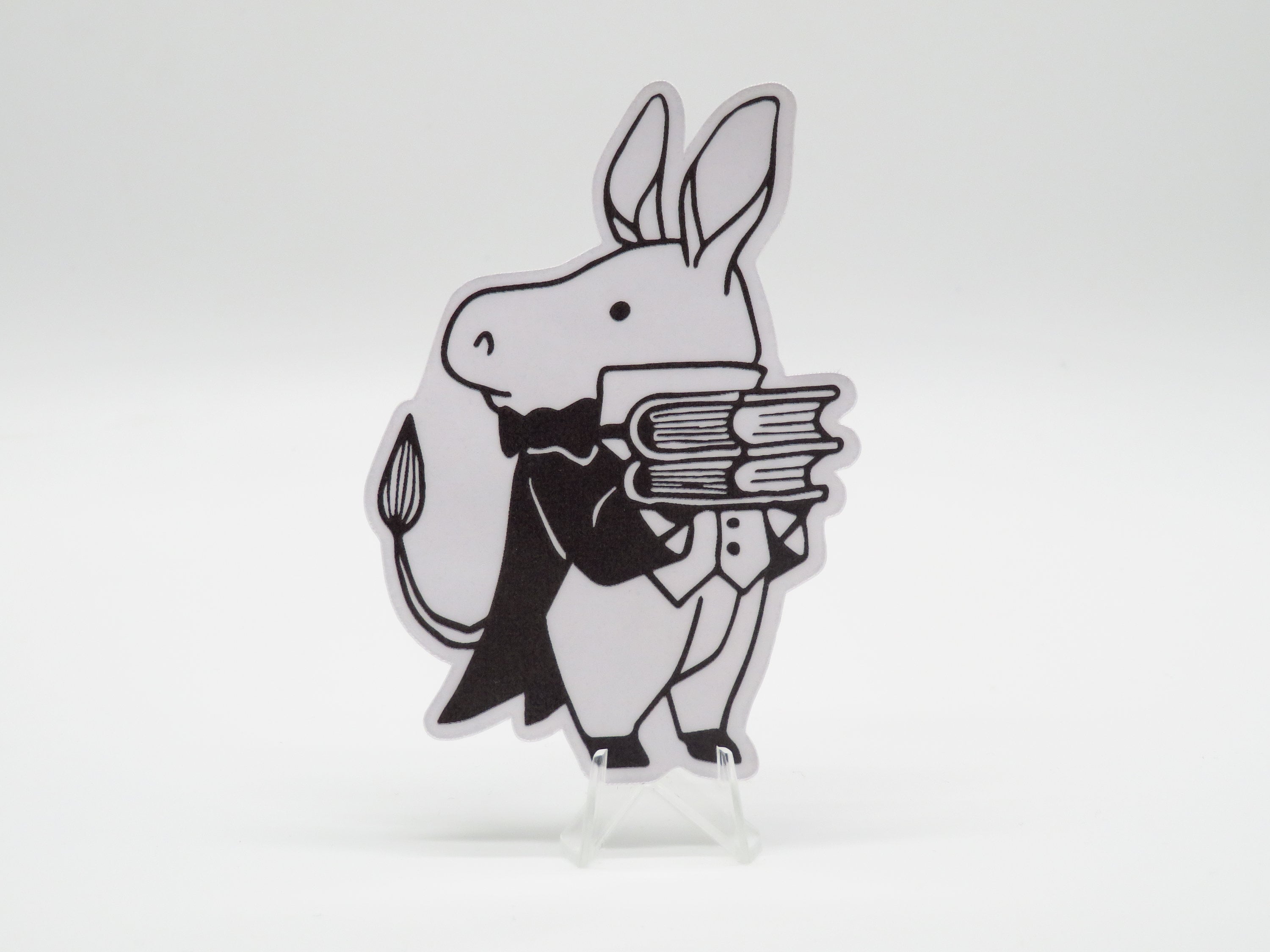 Donkey Butler Sticker - Whimsical Adorable Animal Art for Journals ...