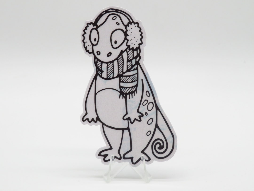 Winter Chameleon Animals in Daily Life Laptop Bullet Journal Notebook ...