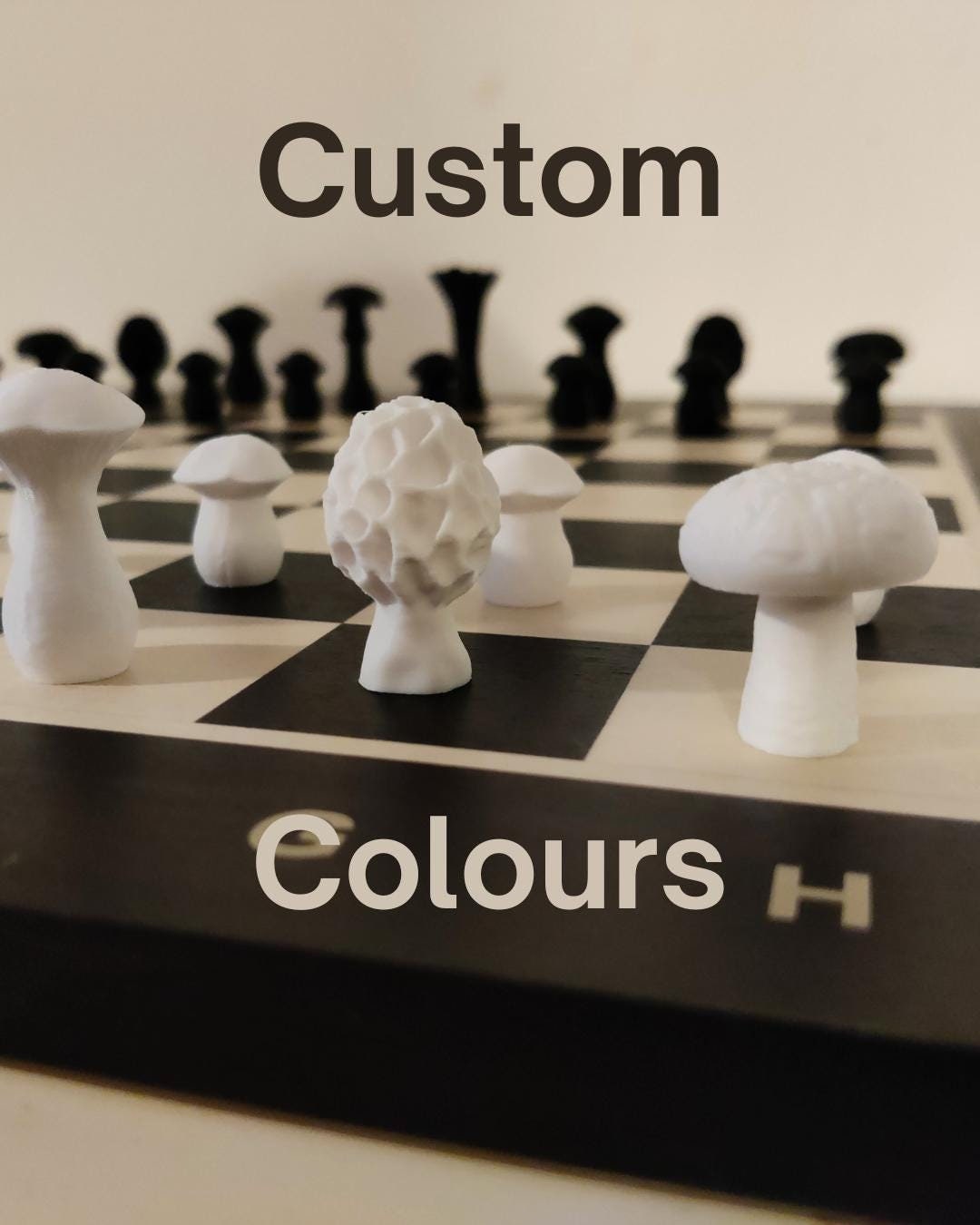 Travel-sized Enchanted Mushroom Chess Pieces Set | Portable Fantasy ...