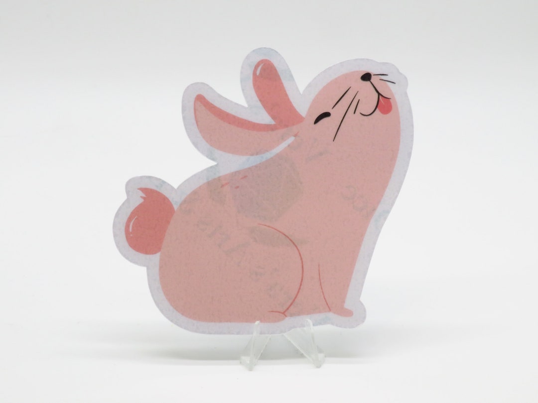 Rabbit Sticker - Wild Animals Stickers | Laptop | Water Bottle | Bullet ...