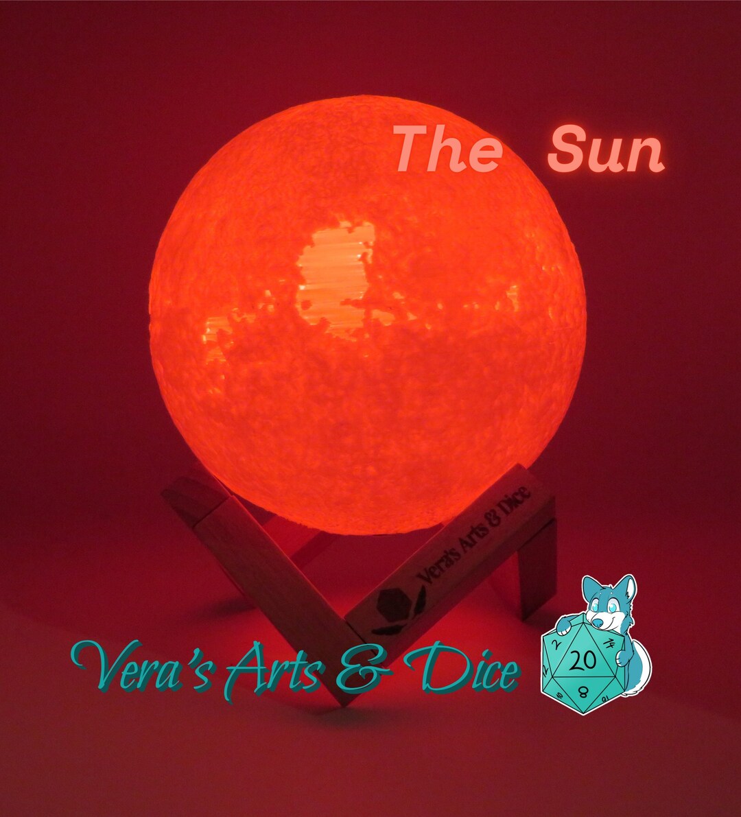 Sun Lamp - Planet Lamps | Vera's Arts & Dice - 3D Printed, 16 Color LED ...