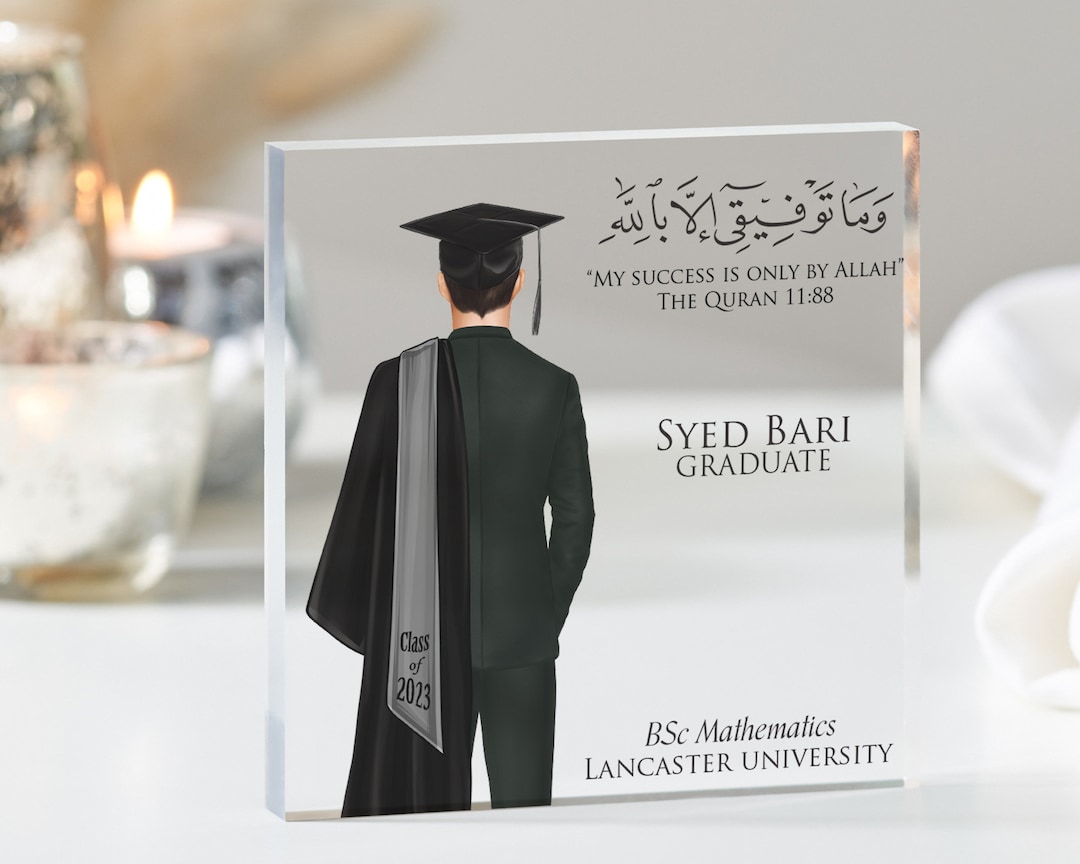 Muslim Male Graduation Gift, Islamic Gift for Him Personalised ...
