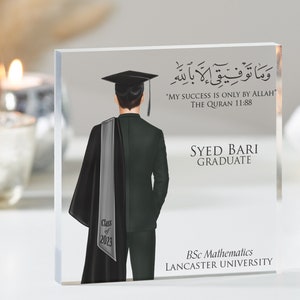 Muslim Male Graduation Gift, Islamic Gift for Him Personalised ...