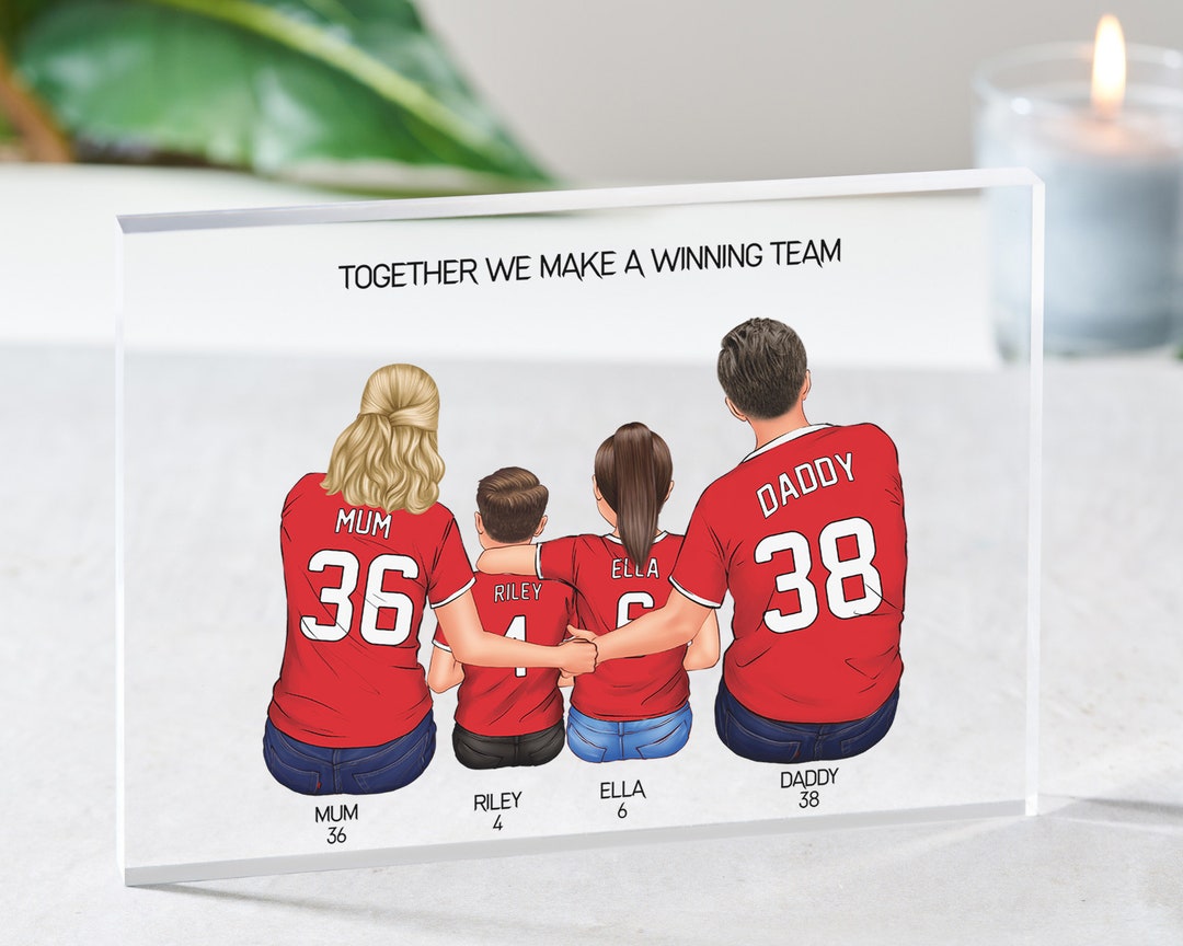 Personalised Football Shirt Print, Father's Day Football Gift, Gift for ...