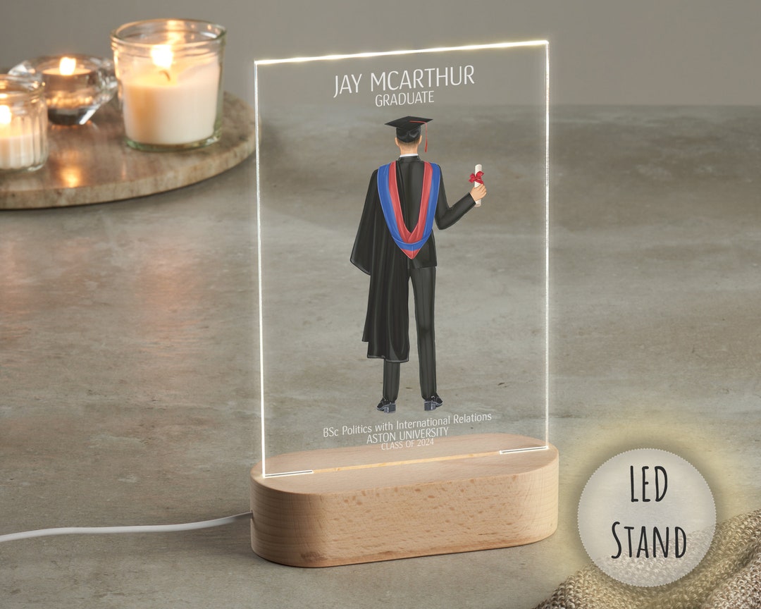 Male Graduation Gift With LED Stand | Graduation Gift for Son ...