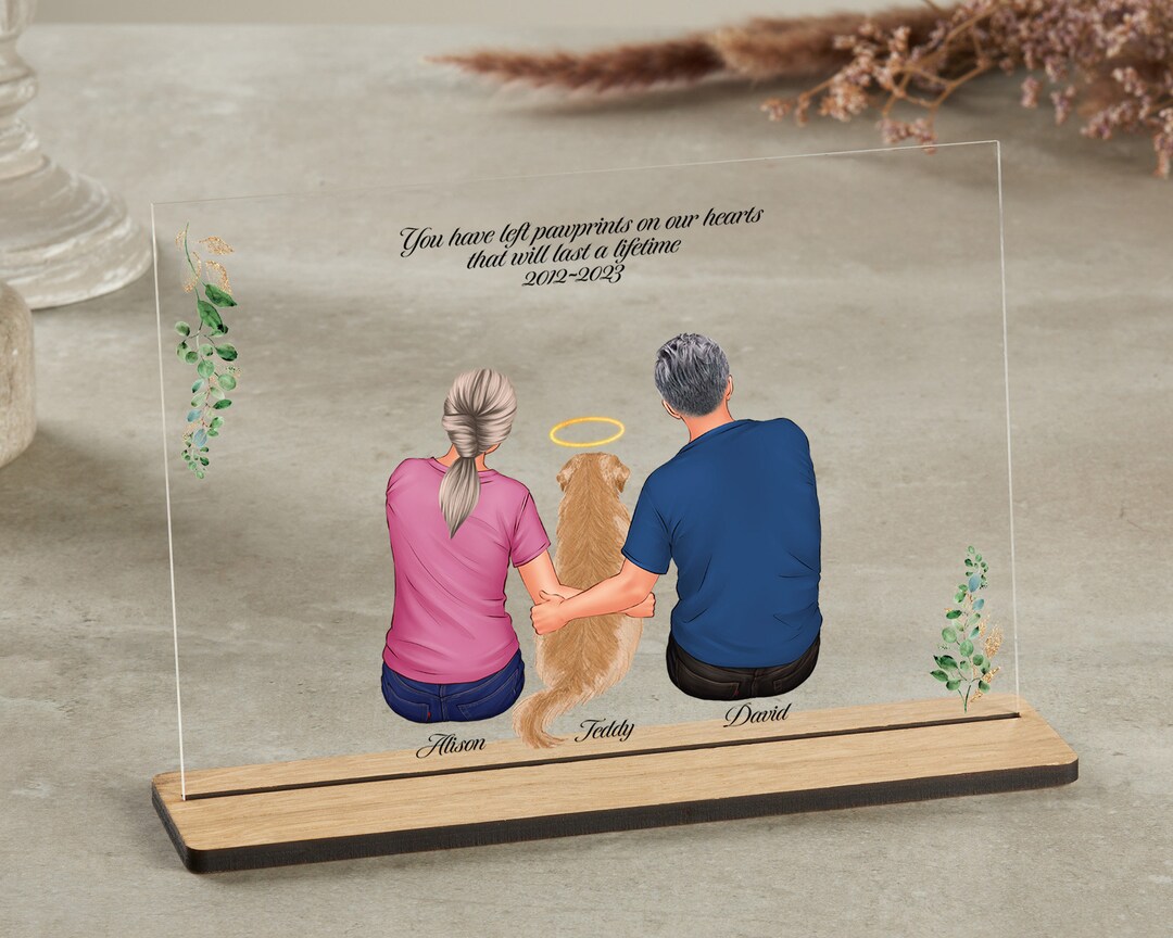 Personalised Dog Memorial Gift for Couple, Gift for Parents for Loss of ...