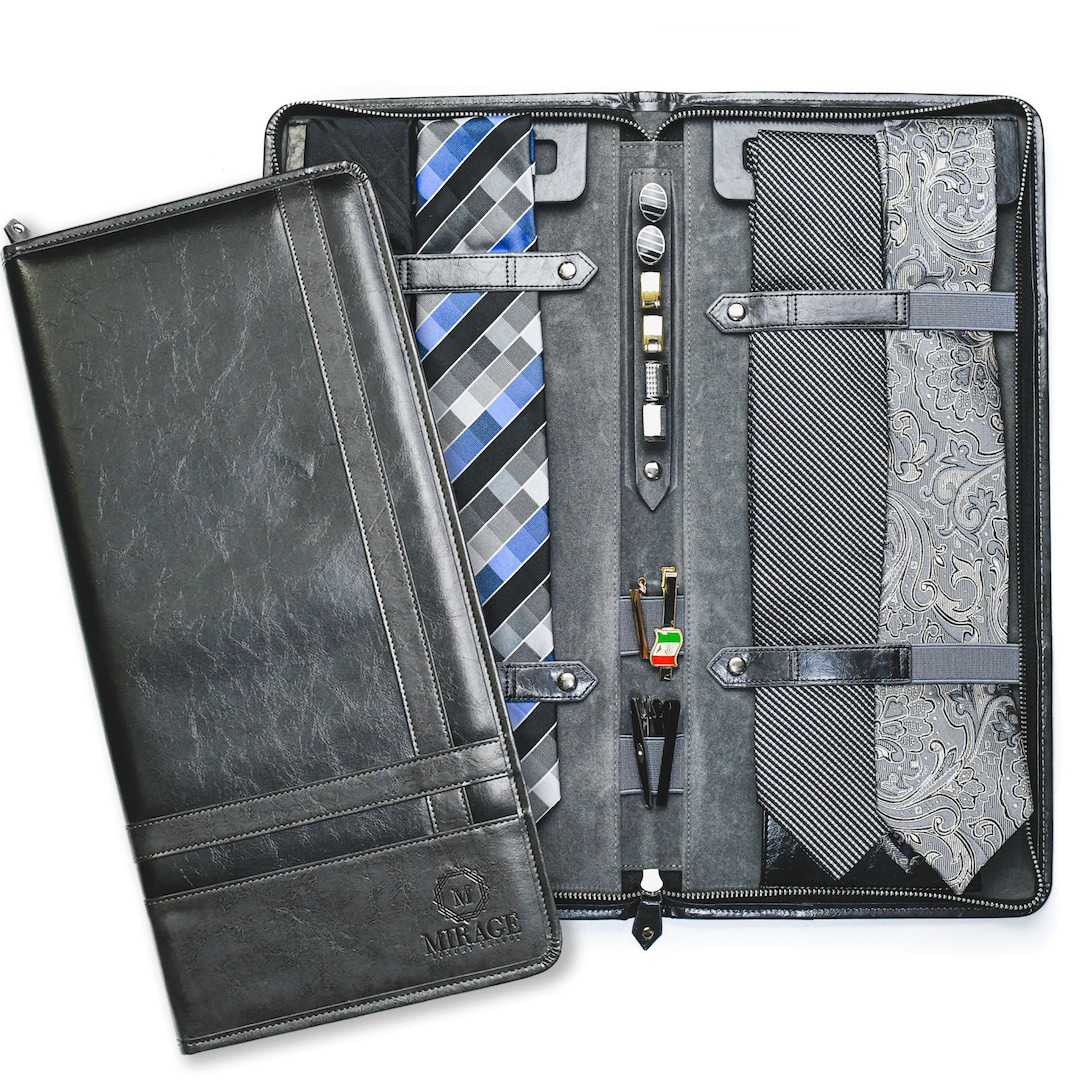 Tie Case Travel Tie Case Travel Tie Holder Tie Organizer Necktie Case ...