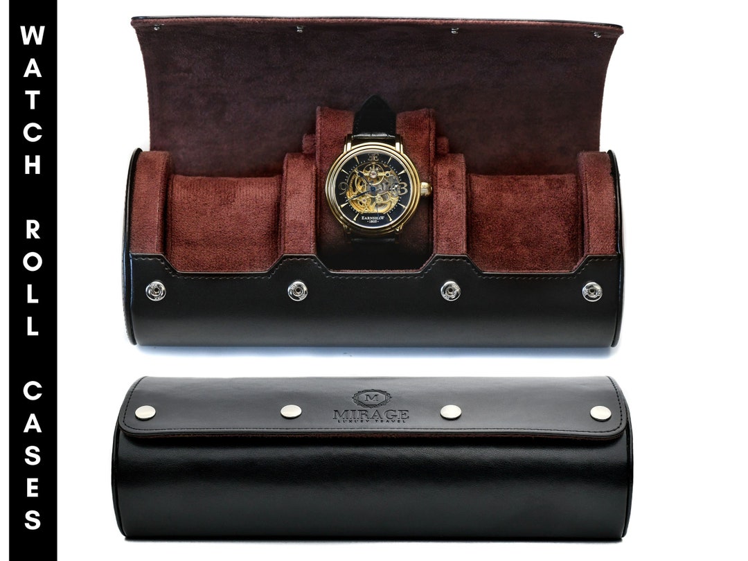Watch Roll Travel Case 3 Watch Case for Men Travel Watch Organizer ...
