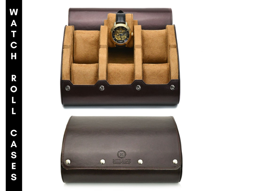 6 Watch Travel Case Leather Watch Case for Men Travel Watch Case 6 ...