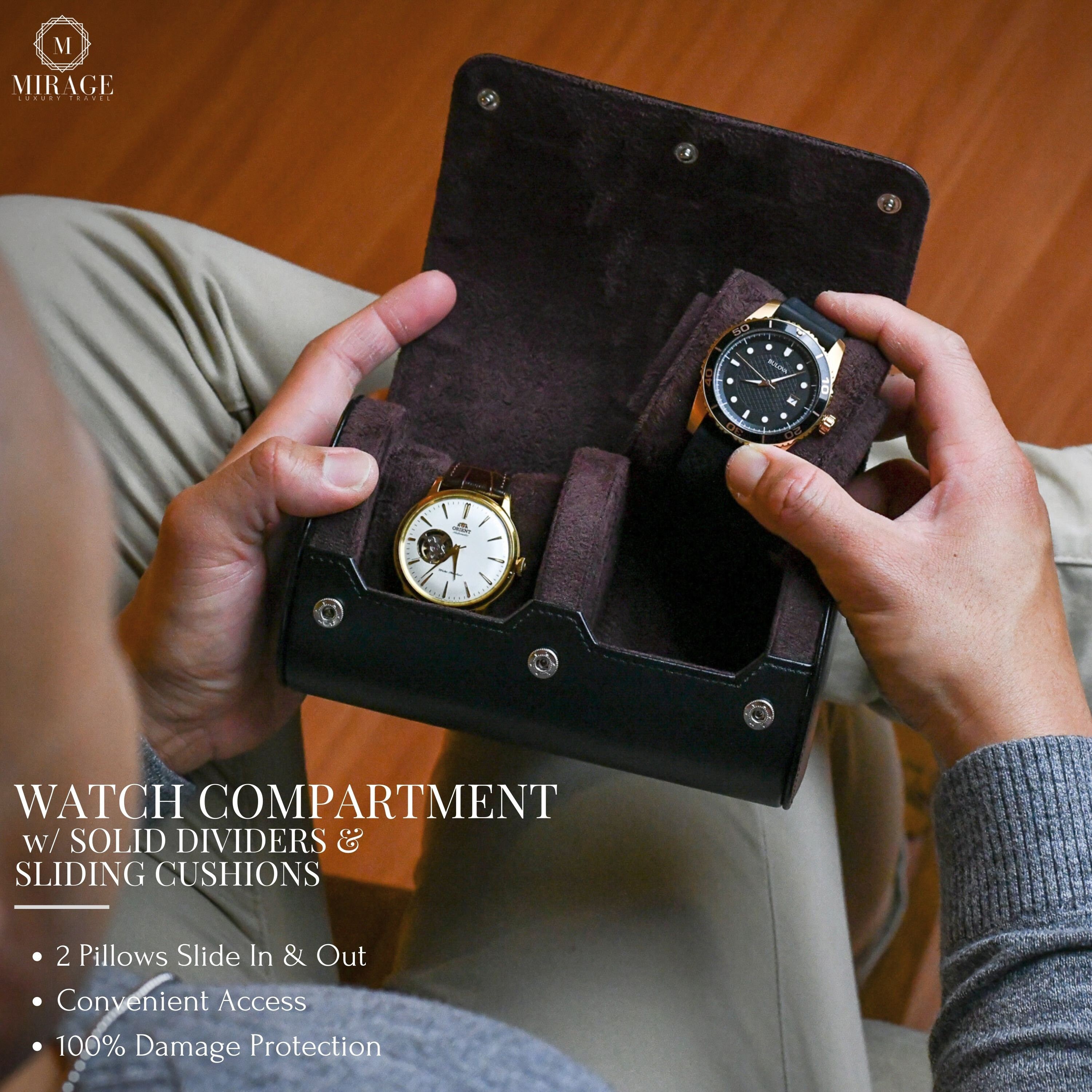 2 Watch Case for Men Watch Travel Case Organizer Storage and | Etsy