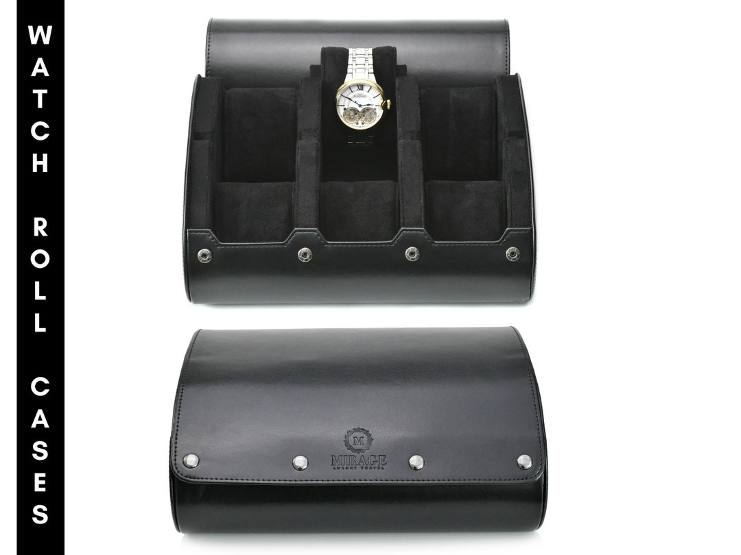 6 Watch Case Travel Watch Case 6 Watch Roll Travel Case for Men Watch ...