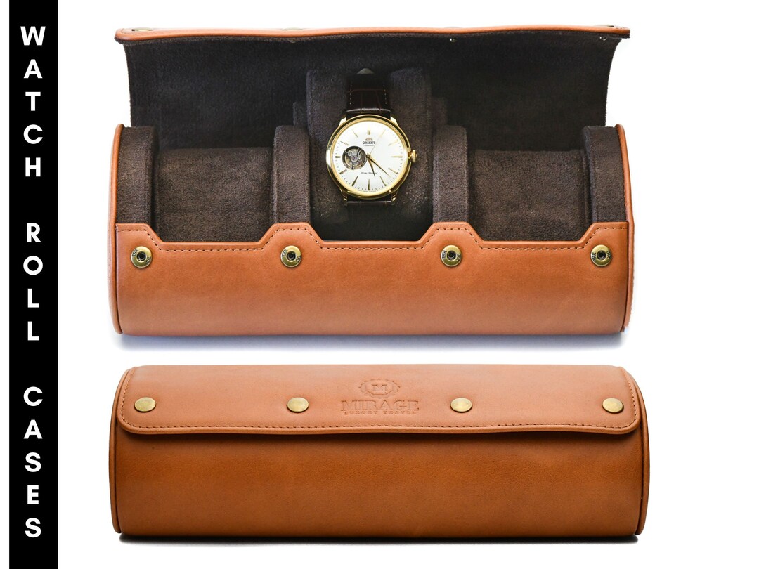 Watch Travel Case Leather Watch Case for Men 3 Watch Case Holder Travel ...
