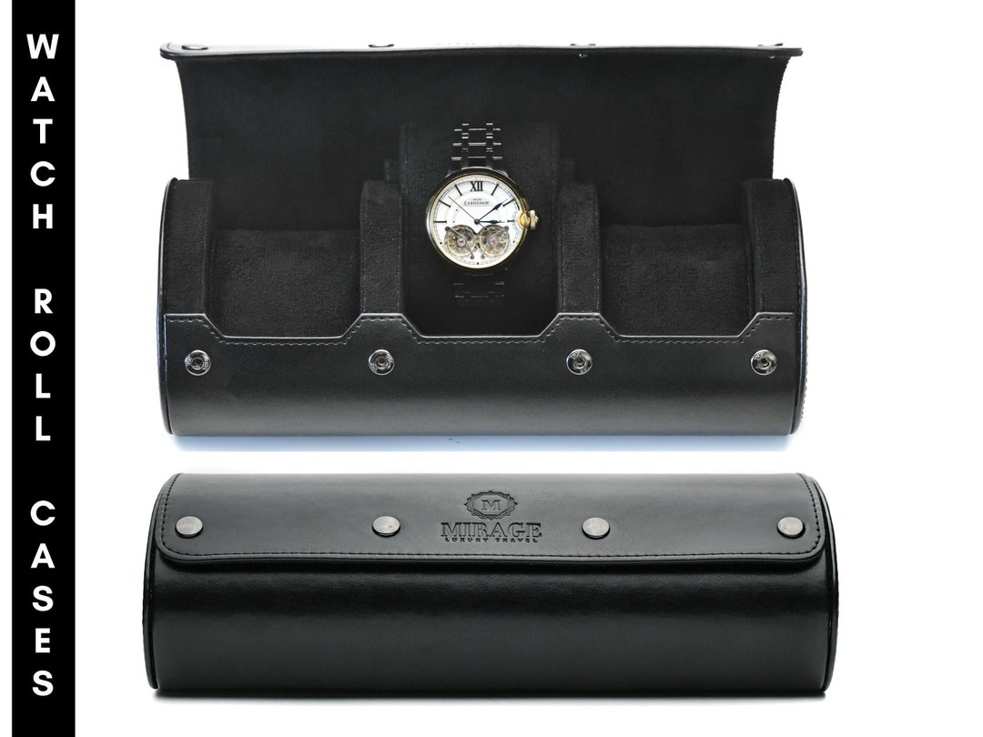 Watch Roll Travel Case Watch Case for Men 3 Watch Case Organizer and ...