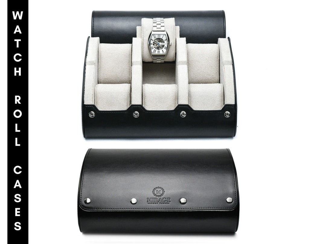 6 Watch Case for Travel Storage and Organizer Watch Case for Men Vegan ...