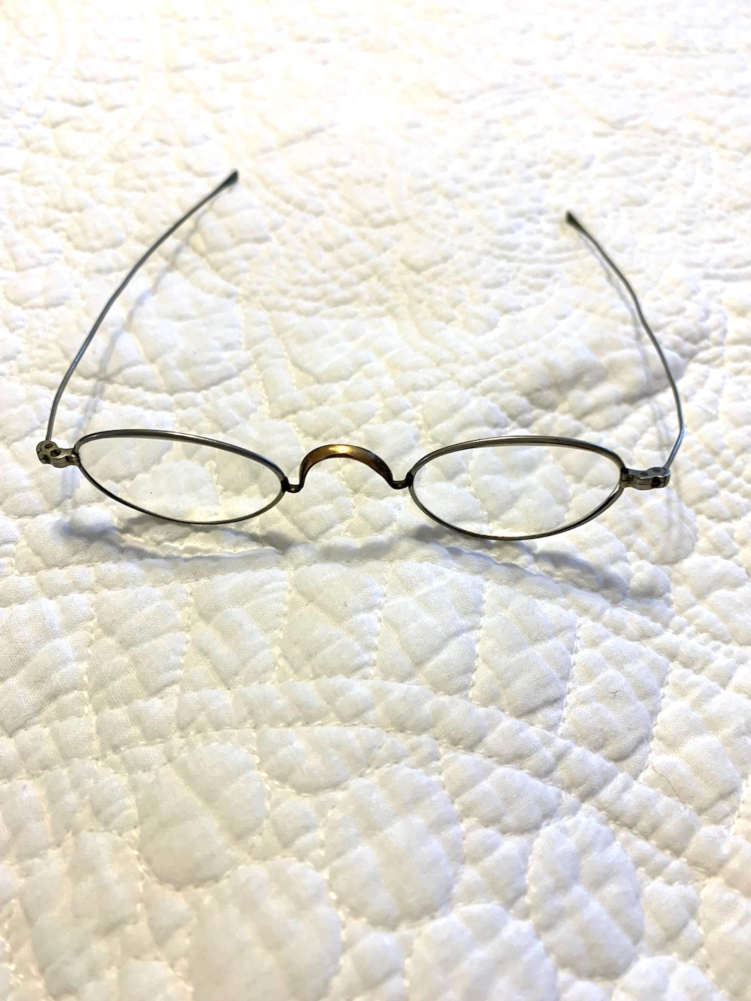 Antique Silver Oval Wire Frame Eyeglasses - Etsy