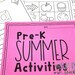 Kindergarten Readiness Preschool Summer Review Packets Teacher and ...