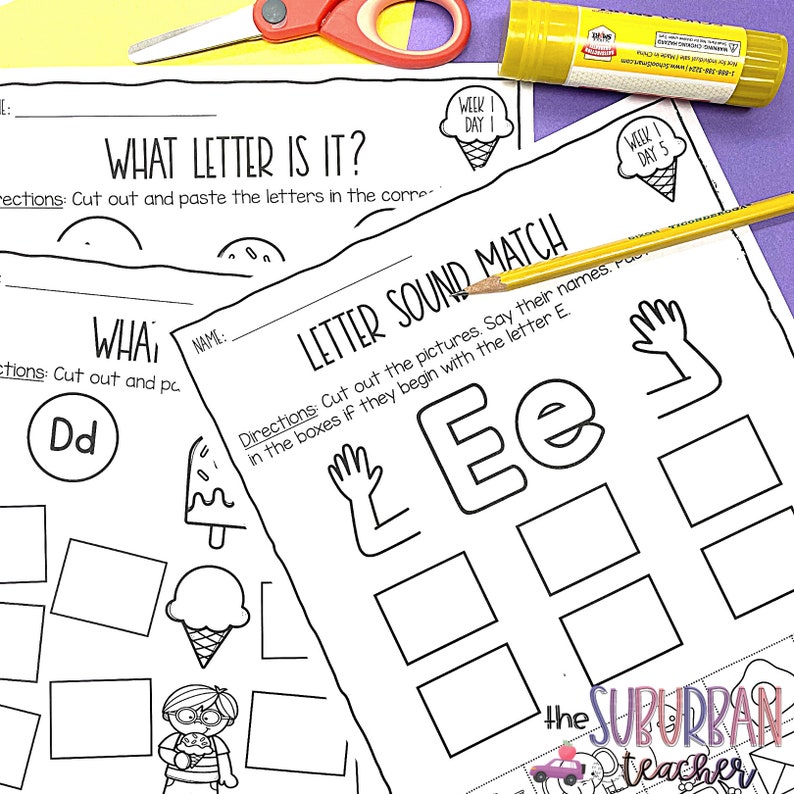 Kindergarten Readiness Preschool Summer Review Packets Teacher and ...