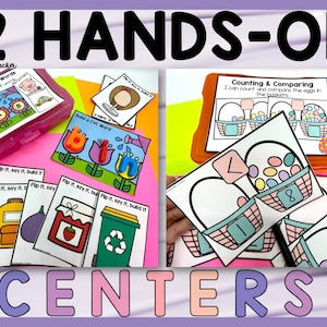 Low Prep April Task Cards Centers Kindergarten Literacy and Math ...