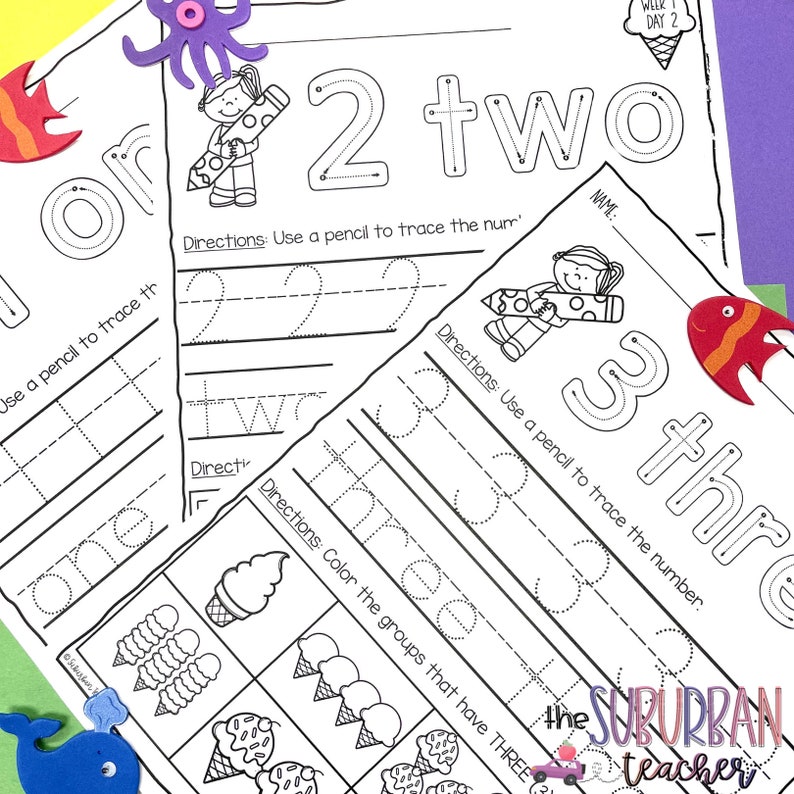 Kindergarten Readiness Preschool Summer Review Packets Teacher and ...