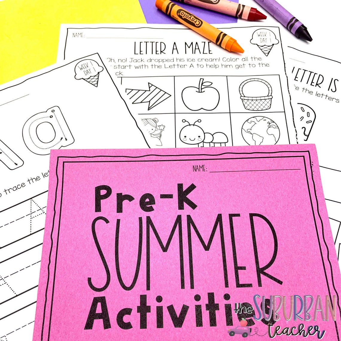 Kindergarten Readiness Preschool Summer Review Packets Teacher and ...