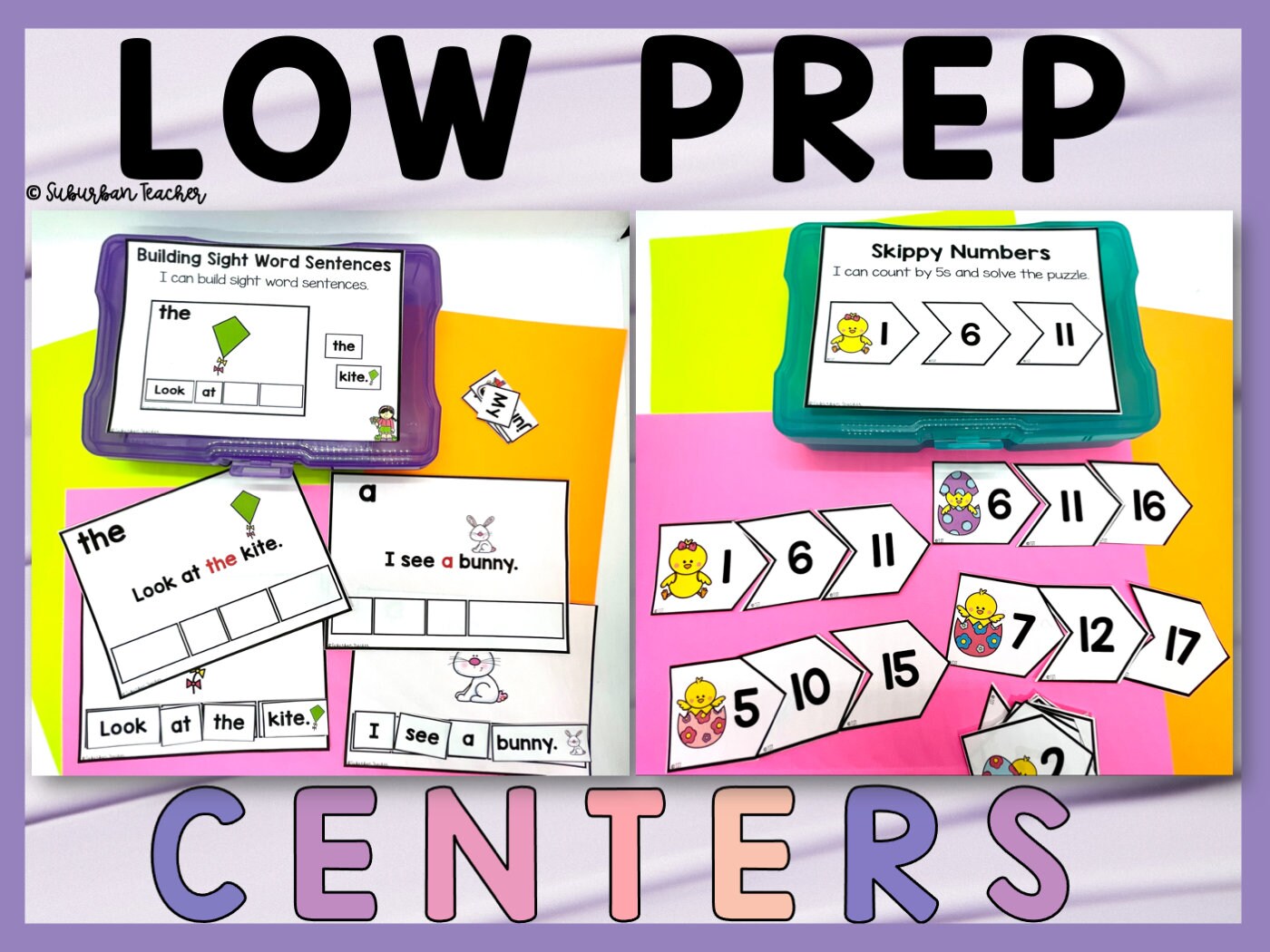 Low Prep April Task Cards Centers Kindergarten Literacy and Math ...