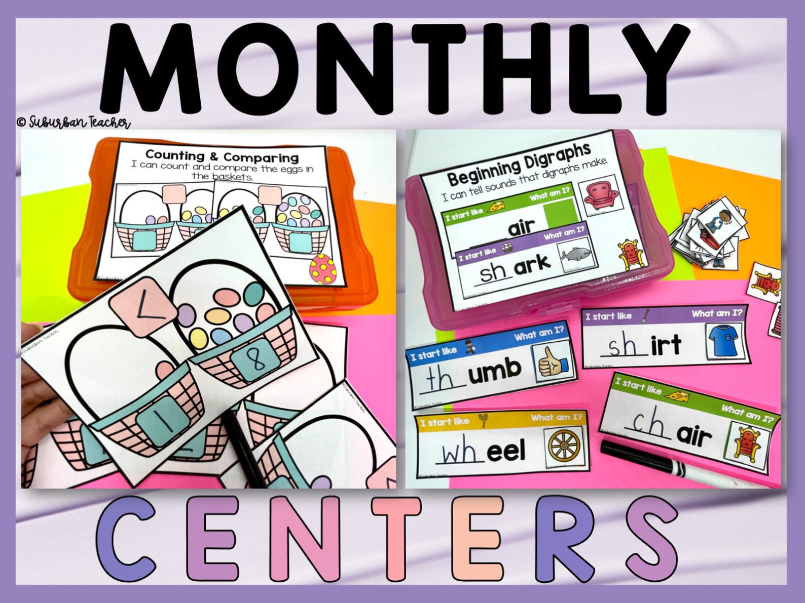 Low Prep April Task Cards Centers Kindergarten Literacy and Math ...