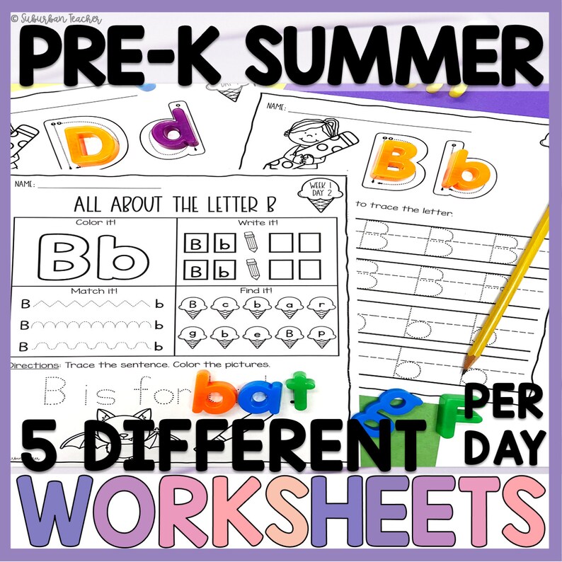 Kindergarten Readiness Preschool Summer Review Packets Teacher and ...