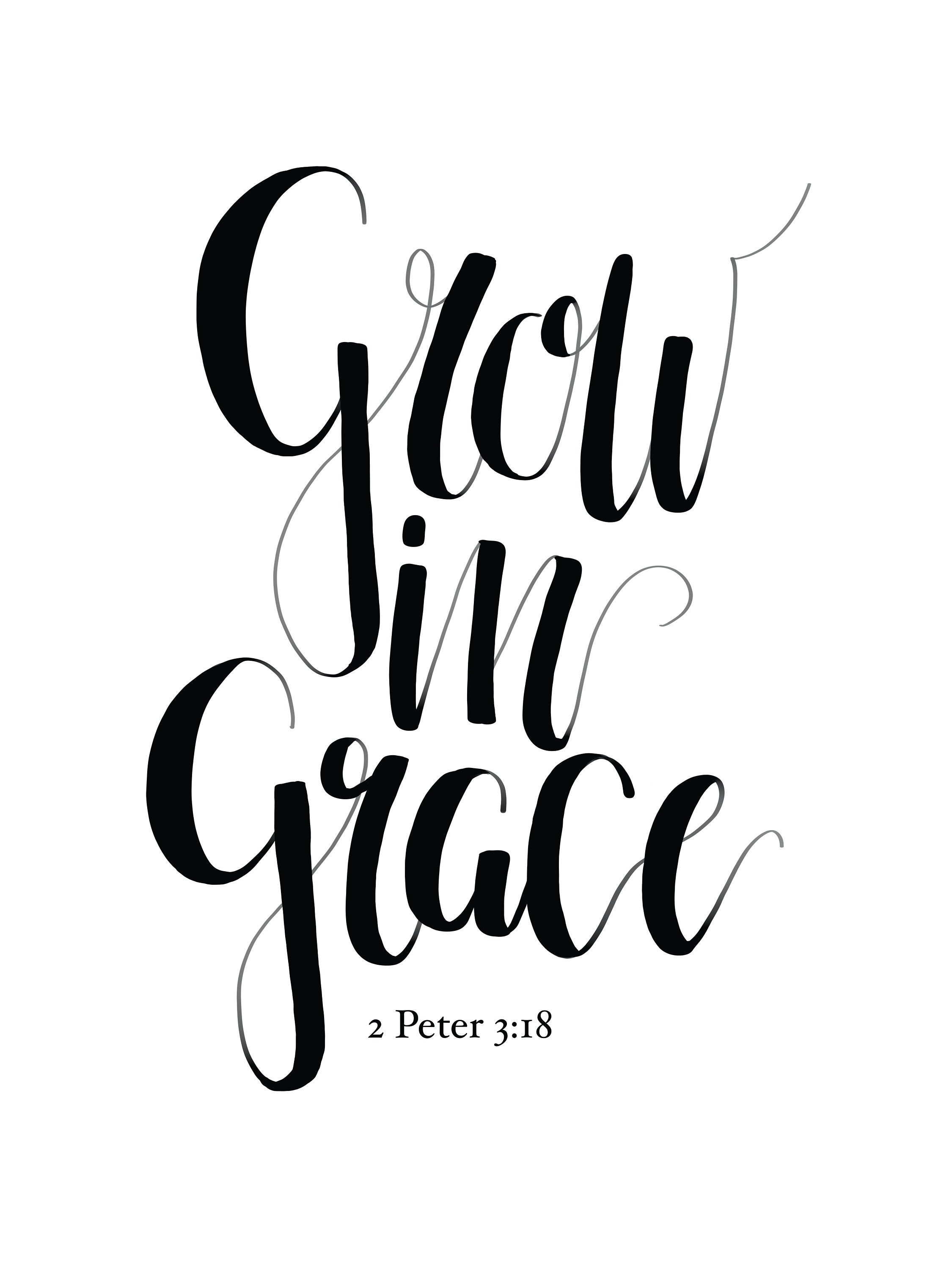 2 Peter 3:18 Hand Lettered Scripture Art DIGITAL DOWNLOAD - Etsy
