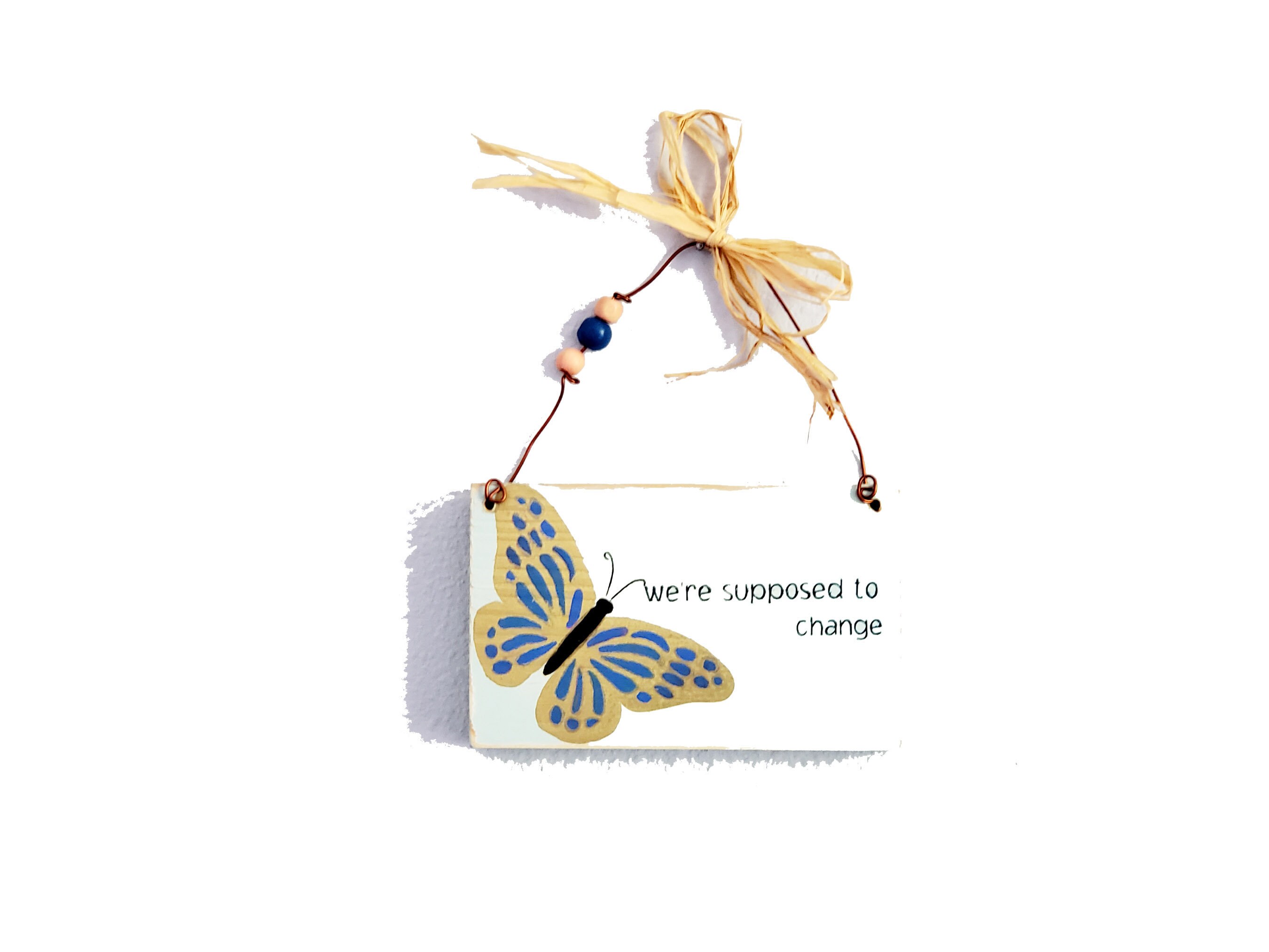 Butterfly Sign with decorative hanger 3.5 x 5.5 | Etsy