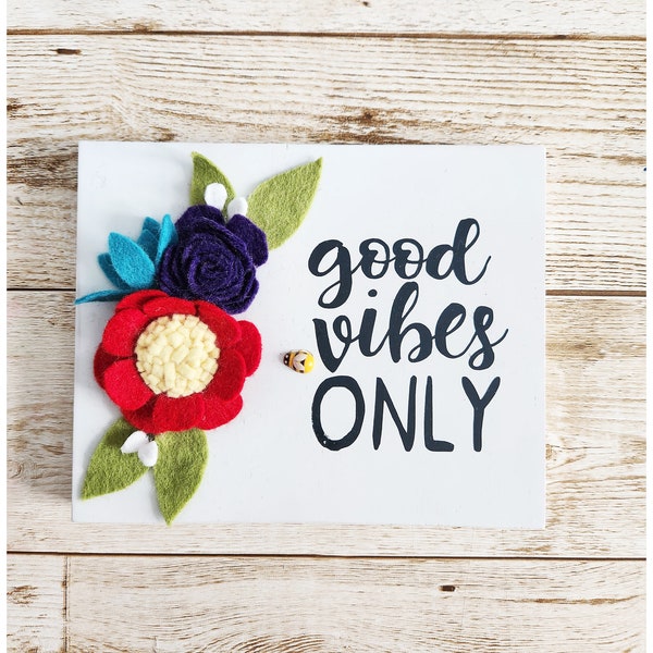Felt Flower Plaque - Etsy