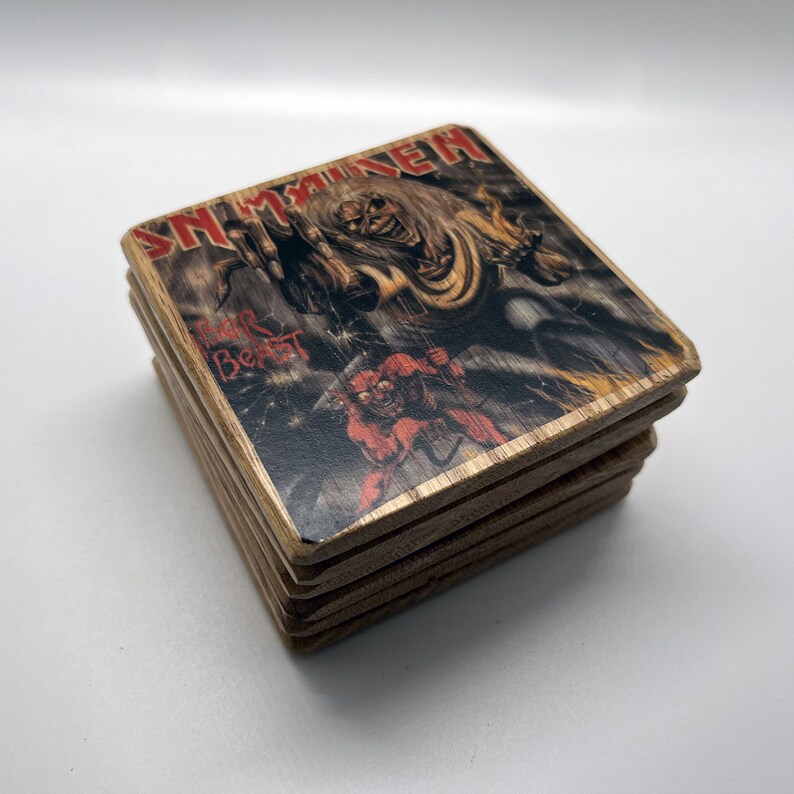 Iron Maiden Wood Coasters - Etsy