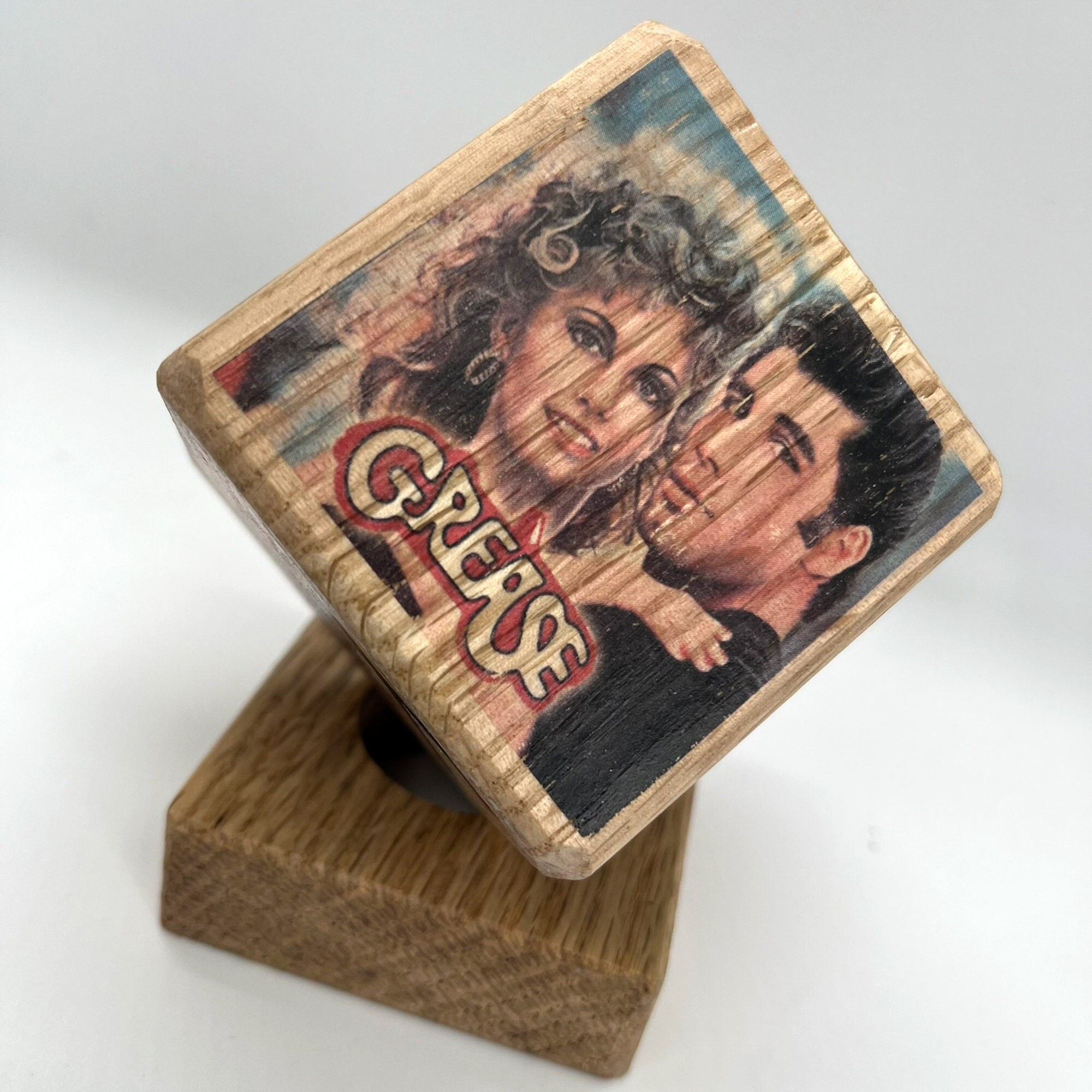 Grease Movie Wood Block – Handmade 50s Retro Wall Art, Musical Film ...